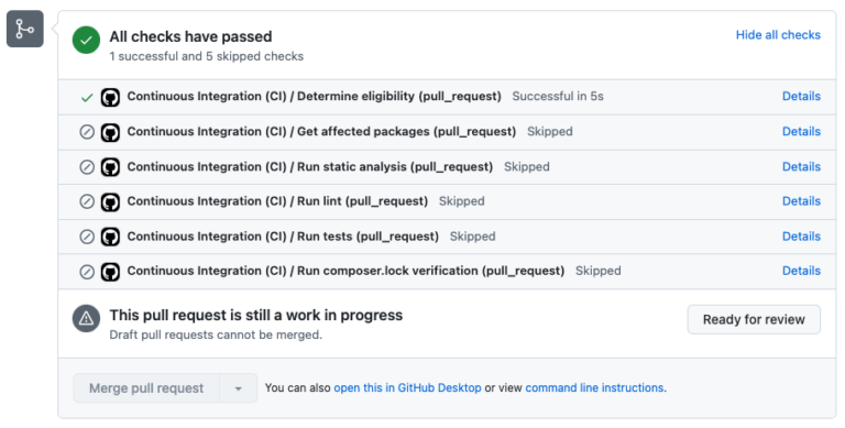 Running GitHub Actions on non-draft Pull Requests only – Bartosz Gadomski